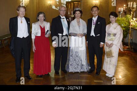 STOCKHOLM 2012-12-10 From left Robert J Lefkowitz, Laureate in ...