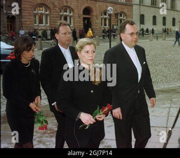 Funeral of Gad Rausing. In the picture his daughter Kirsten Rausing and ...