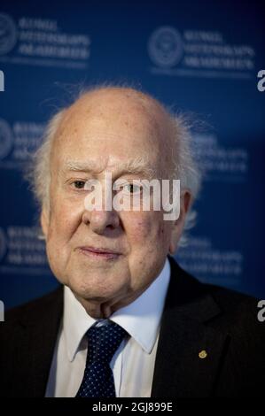 2013 Nobel Physics prizewinner Peter W Higgs at the Royal Academy in ...