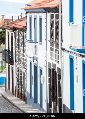 Traditional houses in Velas, Sao Jorge, Azores Stock Photo - Alamy