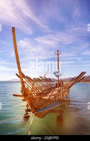 Replica of the Argo, the ship of the Argonauts in the Greek mythology ...