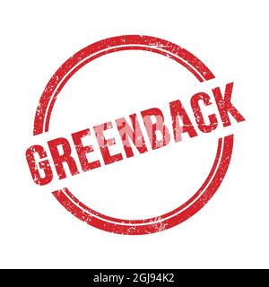 GREENBACK text written on red round vintage rubber stamp Stock Photo ...
