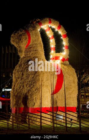 GAVLE 2015-11-29 The traditional Gavle Goat was inaugurated Sunday Nov ...