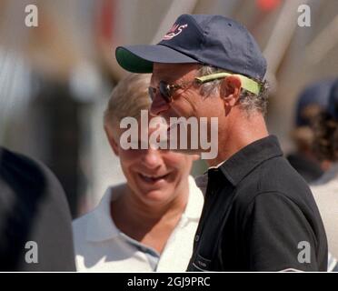 1999-07-04. Swedens king Carl XVI Gustaf of Sweden racing in Gotland ...