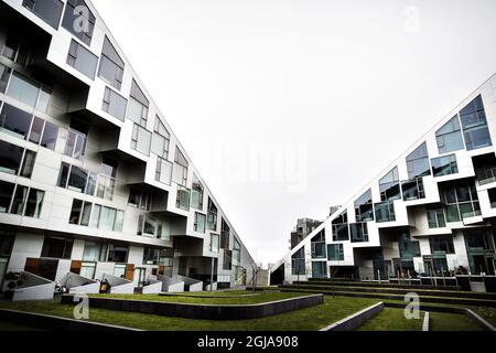 8 House in Copenhagen by architect Bjarke Ingels Group, Denmark Stock ...