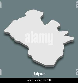 Jaipur map. Detailed vector map of Jaipur city administrative area ...