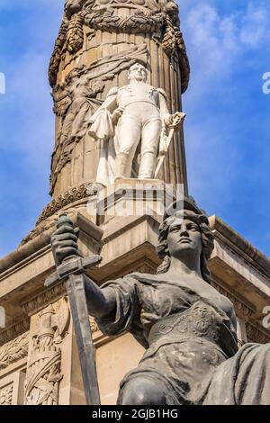 Statue of General Ignacio Allende, a Mexican independence hero, in the ...