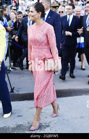 TALLINN 20180819 Crown Princess Victoria attending the music festival ...