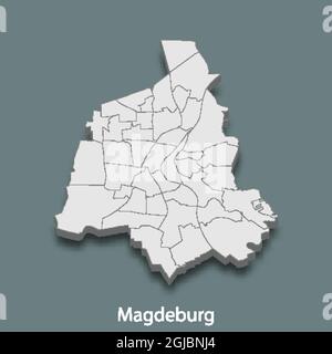 Magdeburg map. Detailed map of Magdeburg city administrative area ...