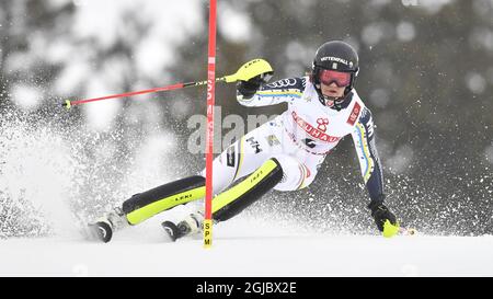 Sweden's Anna Swenn-Larsson during the first run of FIS Ski World Cup ...