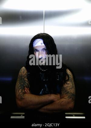 Black metal-musician Hellhammer (Jan Axel Blomberg Stock Photo - Alamy