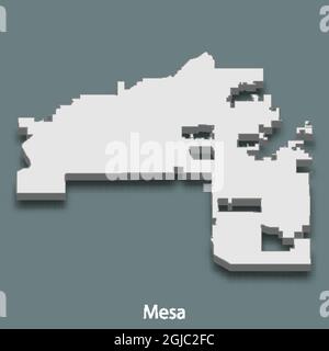 Mesa map. Detailed map of Mesa city administrative area. Cityscape ...