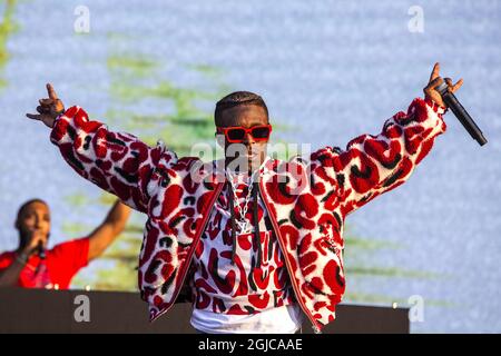 Lil Uzi Vert performing on stage during the third day at Lollapalooza in Stockholm, on June 30 ...