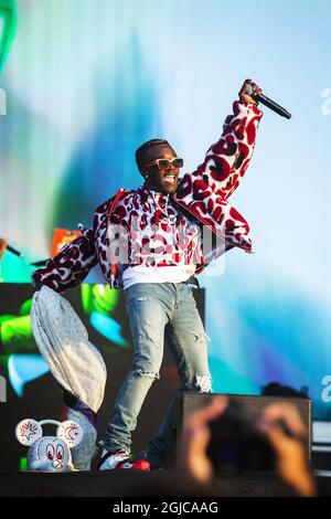 Lil Uzi Vert performing on stage during the third day at Lollapalooza in Stockholm, on June 30 ...