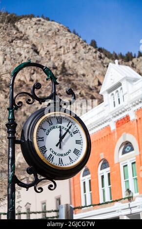 Clock, Georgetown, Colorado USA Stock Photo - Alamy