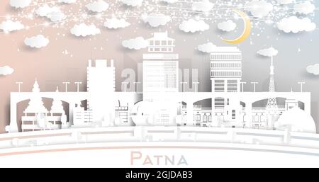 India, Patna tourism landmarks, vector city travel illustration Stock ...