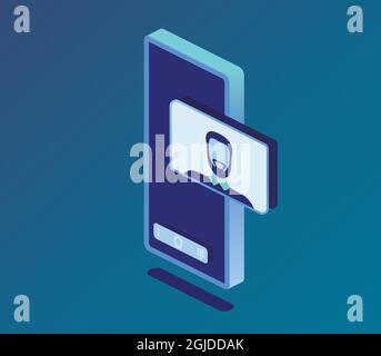 Mobile telephone symbol, smartphone icon button, chat web internet ...