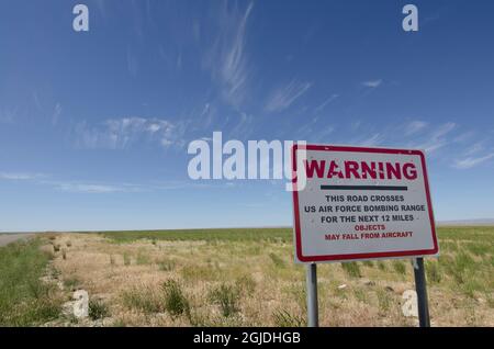 USA, Idaho. Air Force warning sign Stock Photo - Alamy