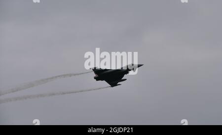 Zeltweg, Austria SEPTEMBER, 6, 2019 Eurofighter Typhoon EFA fighter jet ...