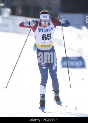 Andrew Musgrave, of Great Britain, competes in the men's cross-country ...