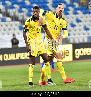 Sweden's Alexander Isak and Zlatan Ibrahimovic during the FIFA World ...