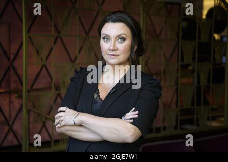 Swedish author Camilla Lackberg (Camilla Lackberg) photographed in ...