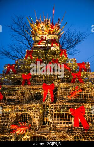 Lobster trap "Christmas Tree," Provincetown, Cape Cod Stock Photo - Alamy