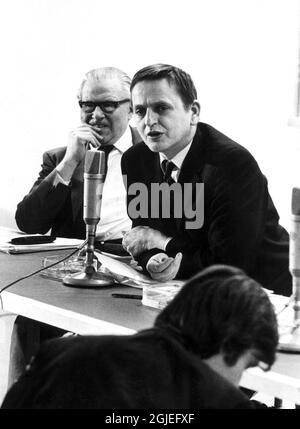 Gunnar Sträng Former Swedish minister of Finance with wife Ingrid Stock ...
