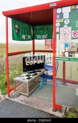 Unst Bus Shelter (Bobby's Bus Shelter), Unst, Shetland, Scotland, UK ...