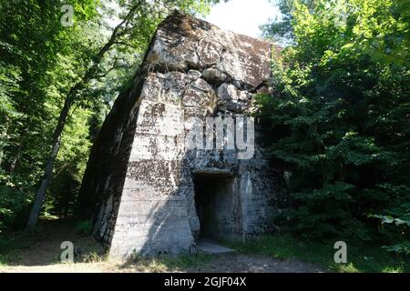 Pozezdrze, Poland - July 20, 2021: Heinrich Himmler's bunker at the SS ...