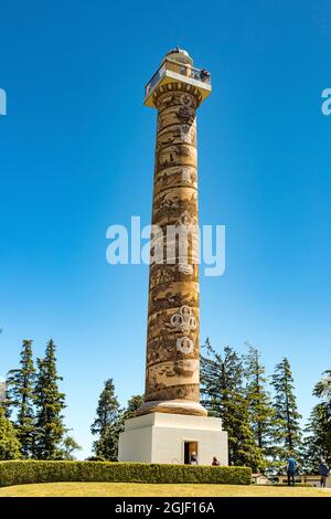 the astoria column built in 1926 in astoria oregon usa Stock Photo - Alamy