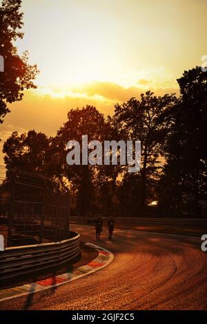 Circuit atmosphere - the track at sunset. Italian Grand Prix, Thursday ...