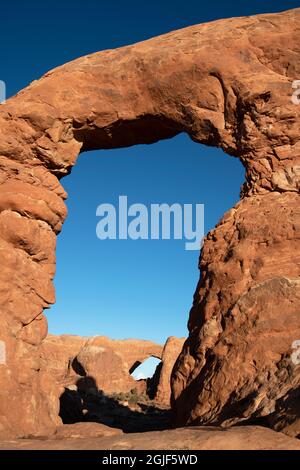 Turret Arch, South Window Arch, Arches National Park, Moab, Utah, USA ...