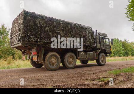 British army MAN HX58 9 tonne 6x6 Medium Mobility logistics vehicle on ...