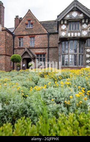Exterior of Ordsall Hall museum, a former manor house dating back more ...