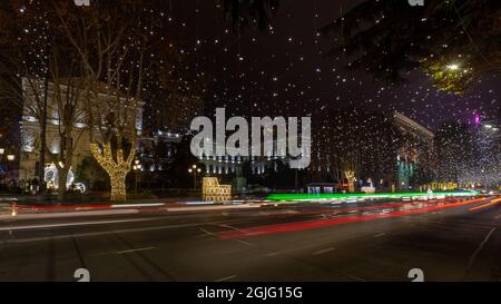 Tbilisi, Georgia - 31 December, 2020: fireworks in Tbilisi city, New ...