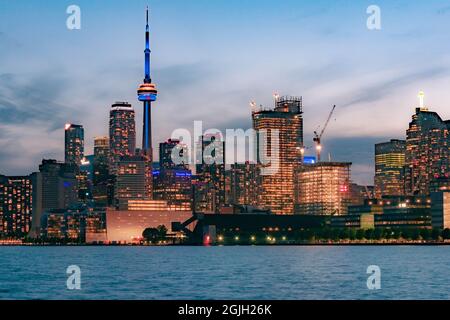 Toronto Skyline at Polson Pier Stock Photo - Alamy