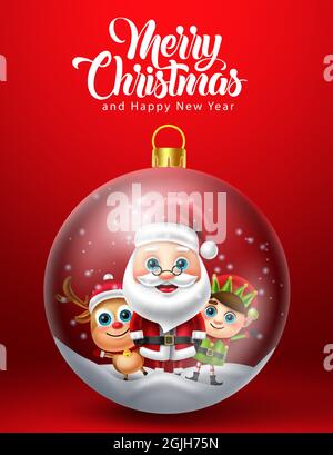 santa claus in crystal ball avatar character Stock Vector Image & Art ...