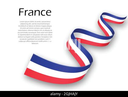France national day banner design. French flag and map theme with Paris ...