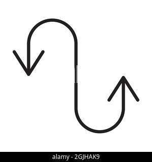 Redirect icon vector change direction symbolfor graphic design, logo ...