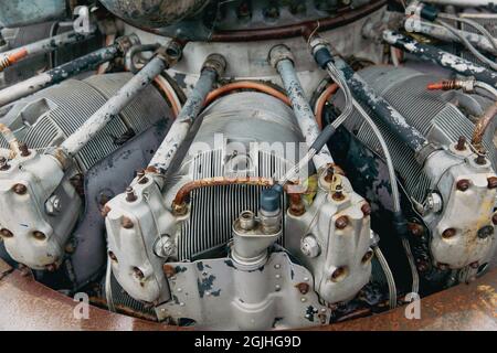 Aircraft rotary engine Stock Photo - Alamy