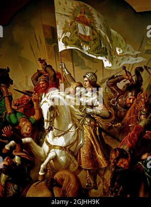 France: Jeanne d'Arc / Joan of Arc (c. 1412 - 30 May 1431). Painting on ...