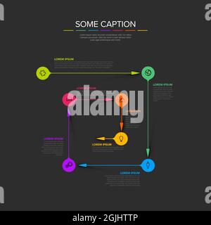 Vector helix spiral cycle infographic schema diagram template made from ...