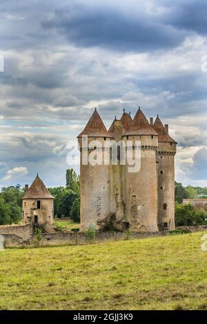 Medieval castle of Sarzay Stock Photo - Alamy