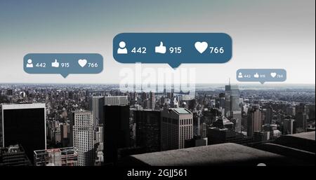 Social media icons with numbers 4k Stock Photo - Alamy