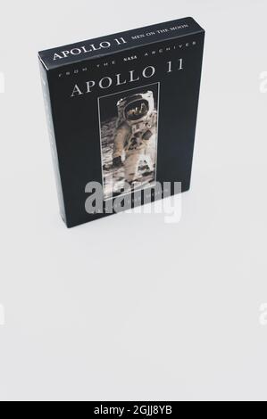 Apollo 11 moon landing documentary DVD media on a white background ...