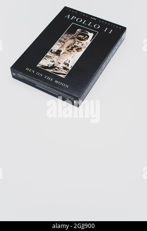 Apollo 11 moon landing documentary DVD media on a white background ...