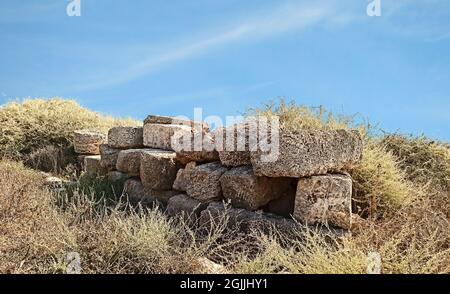 Ancient wall in Dor, Israel Stock Photo - Alamy