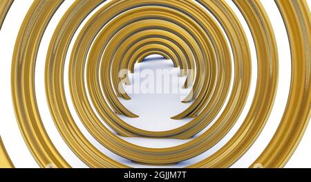 Modern hall wallpaper with helix. Helix graphic design. 3d illustration ...