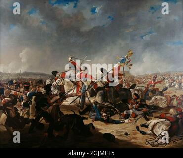 'The Royal Scots Greys. The Charge of the Greys at Waterloo', 1815 ...